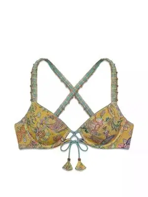 DEL MAAR Paisley Pattern Bikini Top