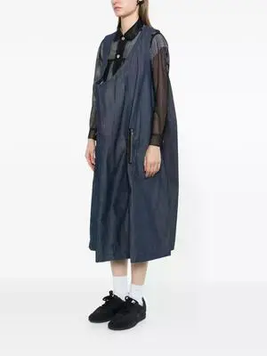 Comme Des Garçons Zip-pocket Sleeveless Dress
