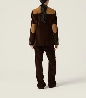 Miu Miu Corduroy Straight Leg Trousers - Brown