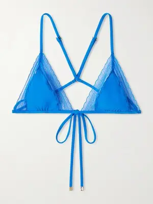 Kiki De Montparnasse Lace-trimmed Triangle Bikini Top