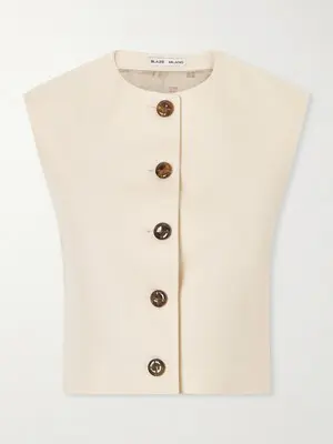 BLAZÉ MILANO Danae Woven Vest - Neutrals