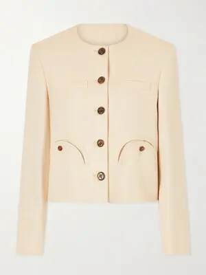 BLAZÉ MILANO Danae Woven Cropped Jacket