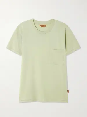 JAMIE HALLER Cotton And Modal-blend Jersey Pocket T-shirt - Green