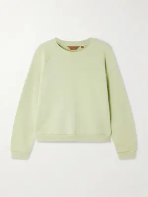 JAMIE HALLER The Daily Cotton-terry Sweatshirt - Green