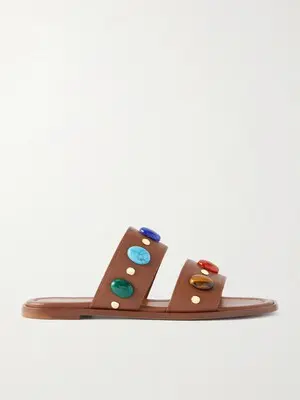 GIANVITO ROSSI Gianvito Rossi Pasha Embellished Leather Sandals