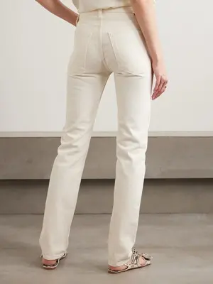 JAMIE HALLER Low-rise Slim-leg Jeans - Neutrals
