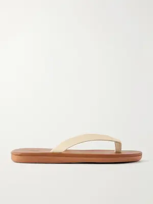 ANCIENT GREEK SANDALS Saionara Leather Flip Flops - Neutrals