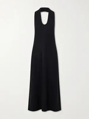 LESET Lauren Halterneck Maxi Dress - Black