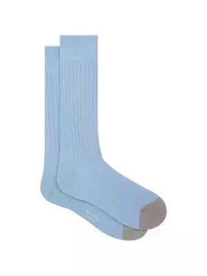 Paul Smith Ribbed Knit Socks - Blue