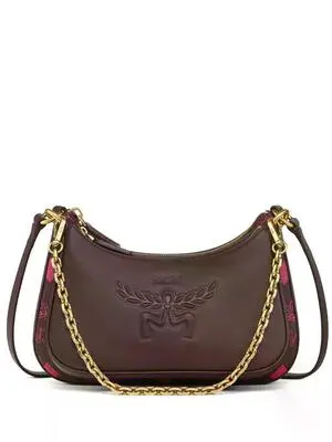 Mcm Small Aren Duo Maxi Visetos Shoulder Bag - Brown