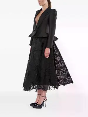ARAFTU Peplum Lace-patterned Gown