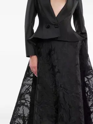 ARAFTU Peplum Lace-patterned Gown