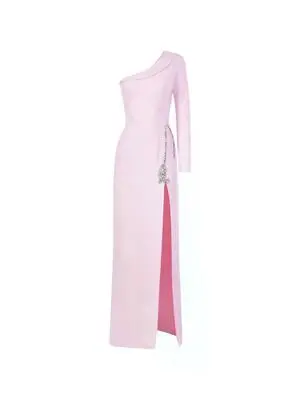 ARAFTU One-shoulder Crystal-embellished Dress - Pink
