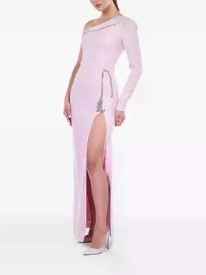 ARAFTU One-shoulder Crystal-embellished Gown