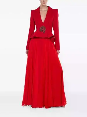 ARAFTU Crystal-embellished Peplum Gown