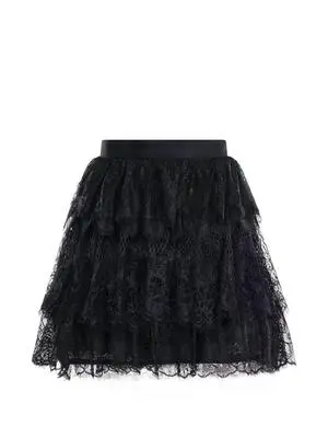 ARAFTU Lace Tiered Peplum Dress