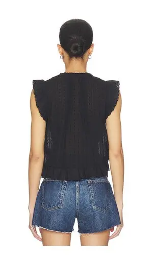 Heartloom Rayna Gauze Top With Swiss Dot Detailing