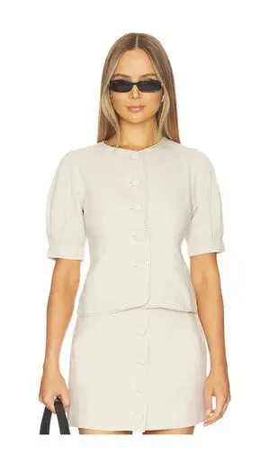Astr The Label Cailey Top With Puff Sleeves