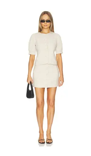 Astr The Label Cailey Top With Puff Sleeves