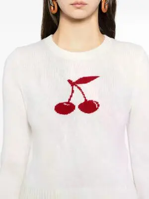 Cynthia Rowley Intarsia Cropped Sweater