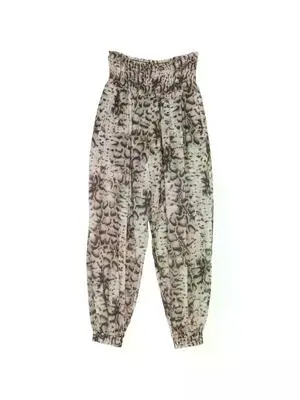 Pinko Wide-leg Snake Print Trousers