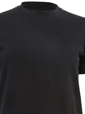 Burberry Logo Embroidered Cotton T-shirt
