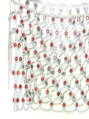 VENUJA Crystal-embellished Short Skirt