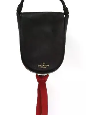 Valentino Garavani Goatskin Vring Crossbody Bag - Black