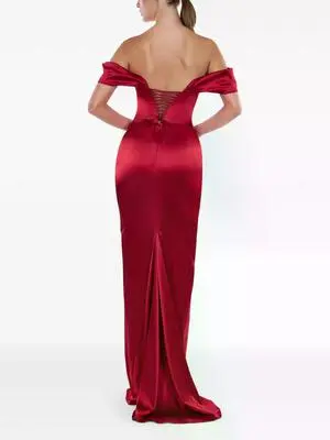 ARAFTU Arafatu Off-the-shoulder Satin Gown