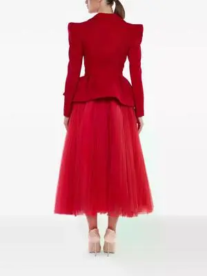 ARAFTU Peplum Tulle-panel Dress