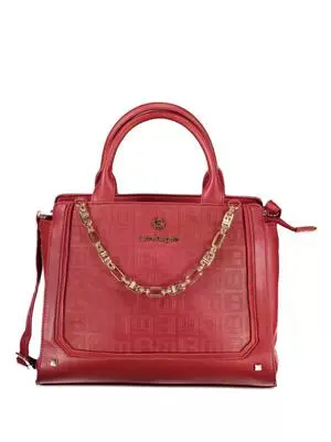 LAURA BIAGIOTTI Monogram Tote Bag With Chain Detail - Red