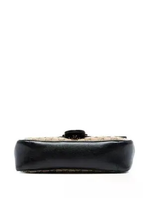 Gucci Gg Marmont Matelassé Diagonal Gg Canvas Shoulder Bag - Neutrals