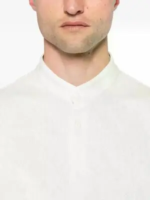 Brunello Cucinelli Band-collar Long-sleeve Shirt