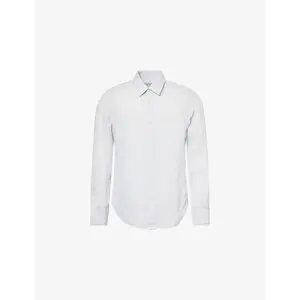120% Lino Long-sleeve Contemporary Fit Linen Shirt
