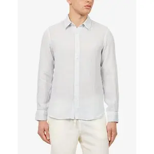 120% Lino Long-sleeve Contemporary Fit Linen Shirt