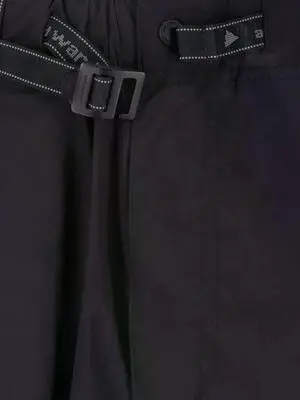 AND WANDER Belted Cargo Shorts - Black