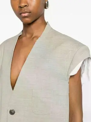 SONIA CARRASCO Sleeveless Patch-pocket Jacket
