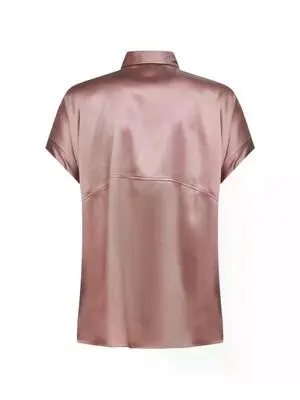 Brunello Cucinelli Satin Finish Kimono Sleeve Shirt - Pink