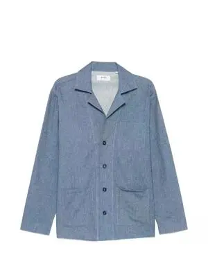 VELA SHOP Patch-pocket Button-up Shirt - Blue