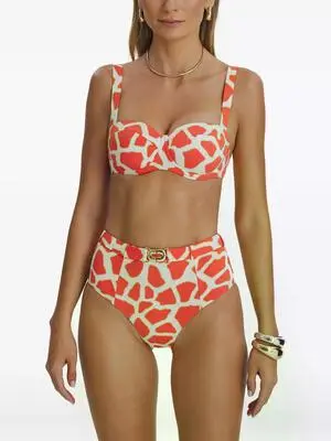 SOFIA ERHAN Giraffe Print Underwired Bikini - Orange