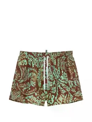 Dsquared2 Graffiti-print Swim Shorts