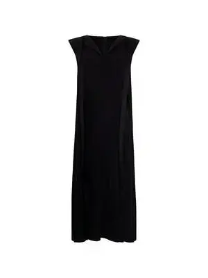 Max Mara Sleeveless Satin Dress - Black