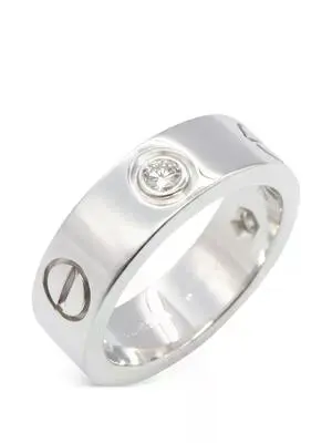 Cartier 2010s Love Diamond Ring - Silver