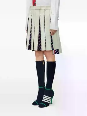 Thom Browne Pleated Striped Skirt