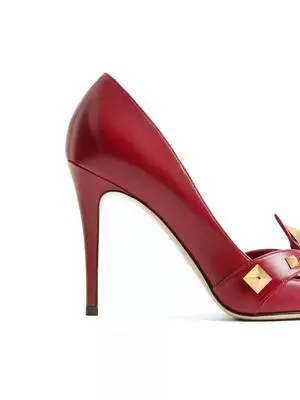 Valentino Garavani Studded Kidskin Pumps 100mm - Red