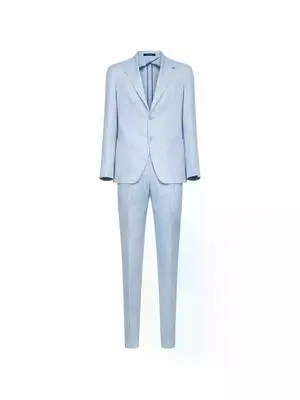 Tagliatore Peak-lapels Single-breasted Suit - Blue