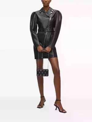 Karl Lagerfeld Mini Belted Biker Dress