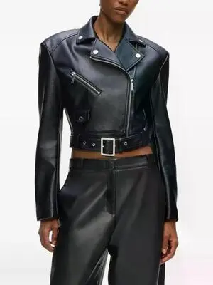 Karl Lagerfeld Belted Biker Jacket