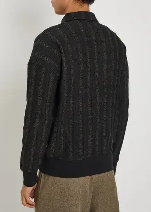 Oliver Spencer Two-tone Zip-neck Polo Jumper
