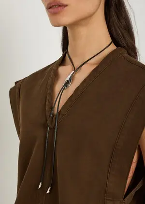 LEMAIRE Snake Bolo Tie Nappa Necklace